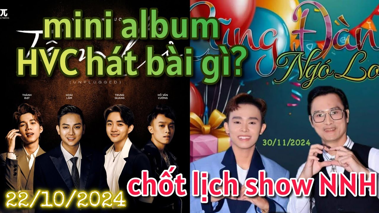 HOT! Chốt lịch show Hồ Văn Cường - Nguyễn Nhất Huy: mini album Hồ Văn Cường hát bài gì? - YouTube