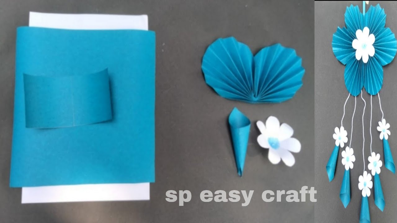 New paper wall hanging!how to make beutiful paper wall hanging at home ...