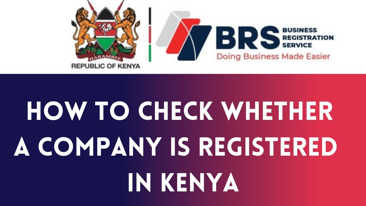How to check whether a company is registered in Kenya - YouTube
