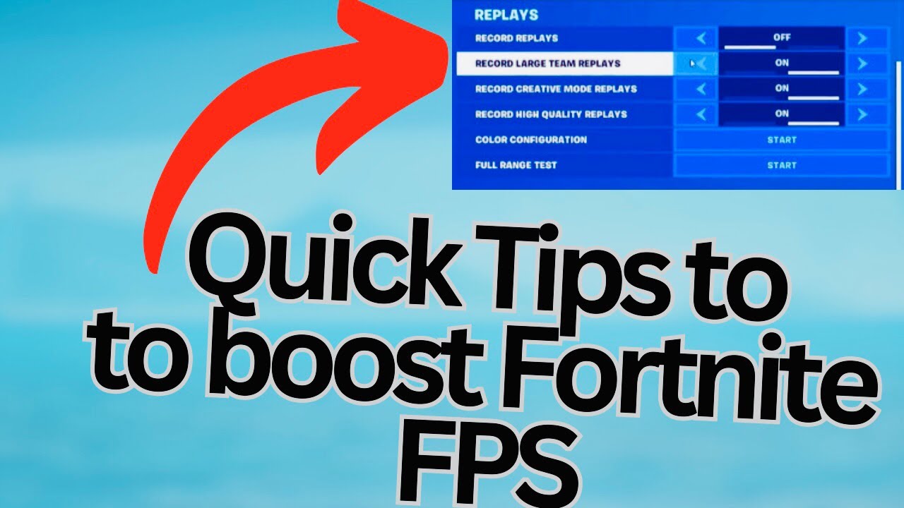 Quick Tips To Boost FORTNITE FPS. (Fortnite chapter 4 season 2) - YouTube
