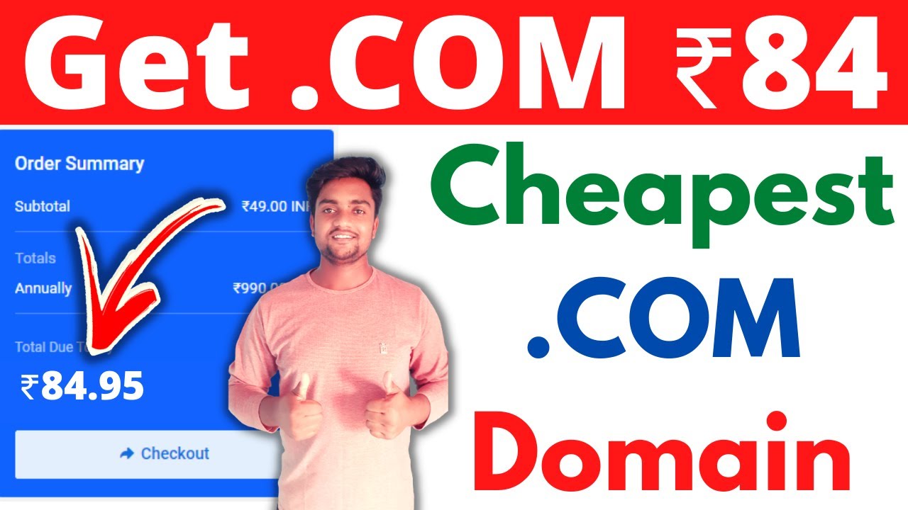 Get Com Domain In Just 84 Rupees Cheapest Domain Buy Website Buy