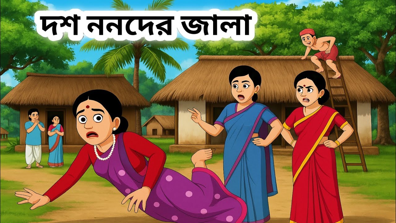 বউয়ের ১০ ননদের জ্বালা ||Bangla Cartoon||Bouer 10 nonoder jala ...