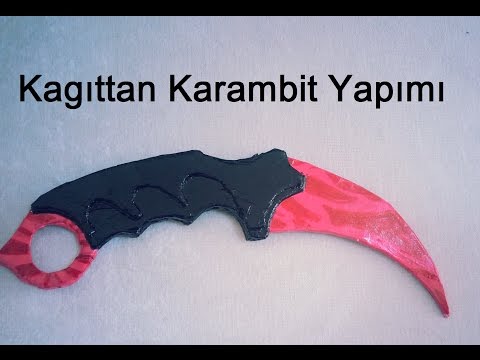 Karambit yapımı (A4 kagıtları ile hazırlanan kartondan) AÇIKLAMAYI OKUYUNUZ