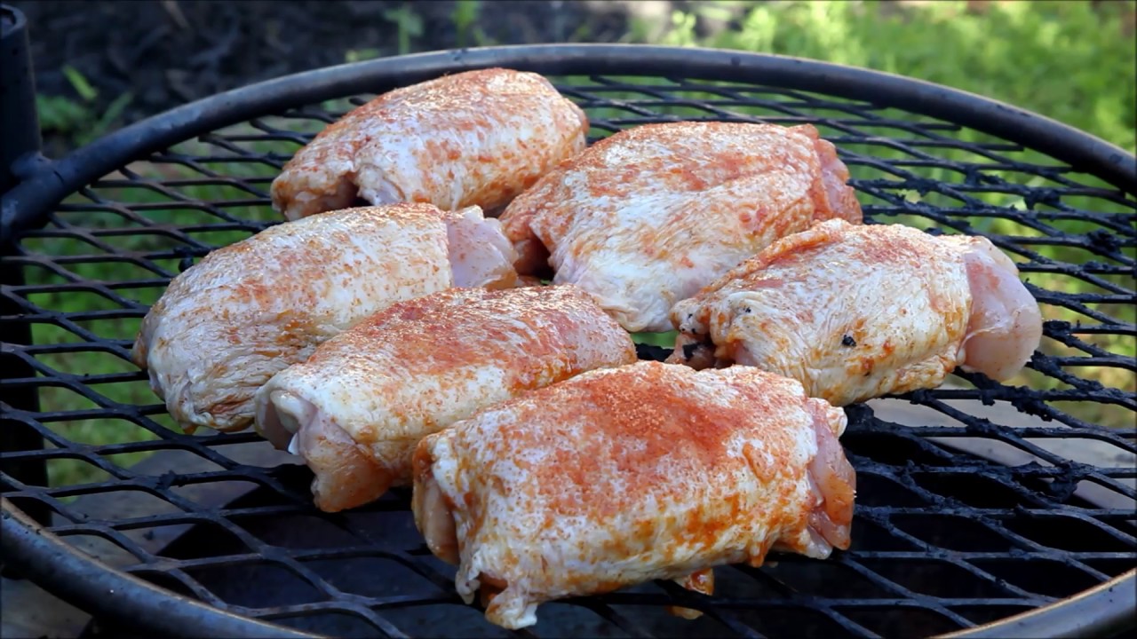 Chicken Thighs on the Double Flame Fire Pit - YouTube