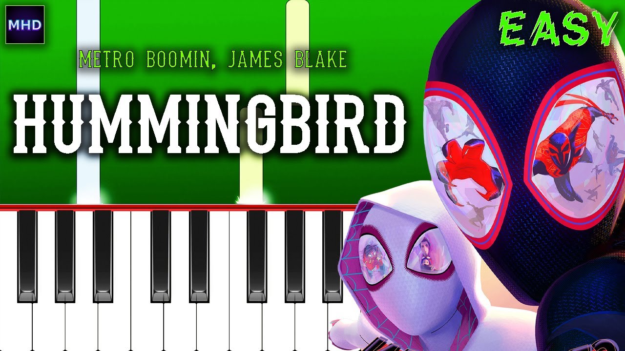 Metro Boomin, James Blake - Hummingbird - Piano Tutorial [EASY] - YouTube