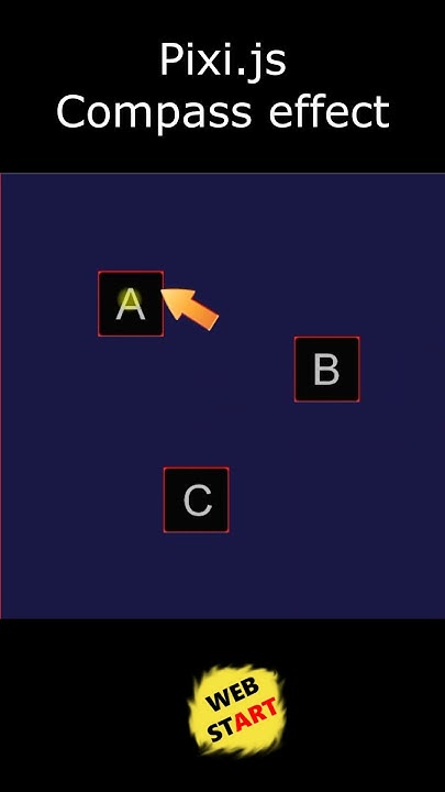 #Shorts Compass effect pixi.js / finding the nearest object - YouTube