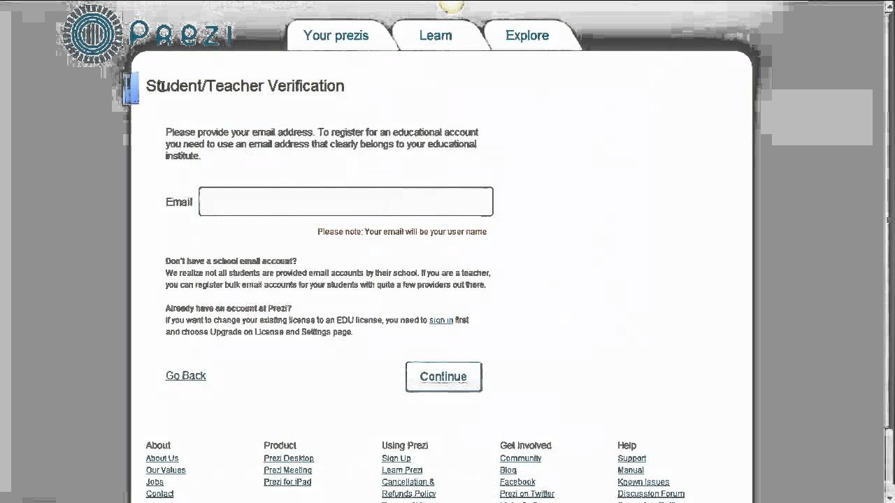Prezi - sign-up! - YouTube