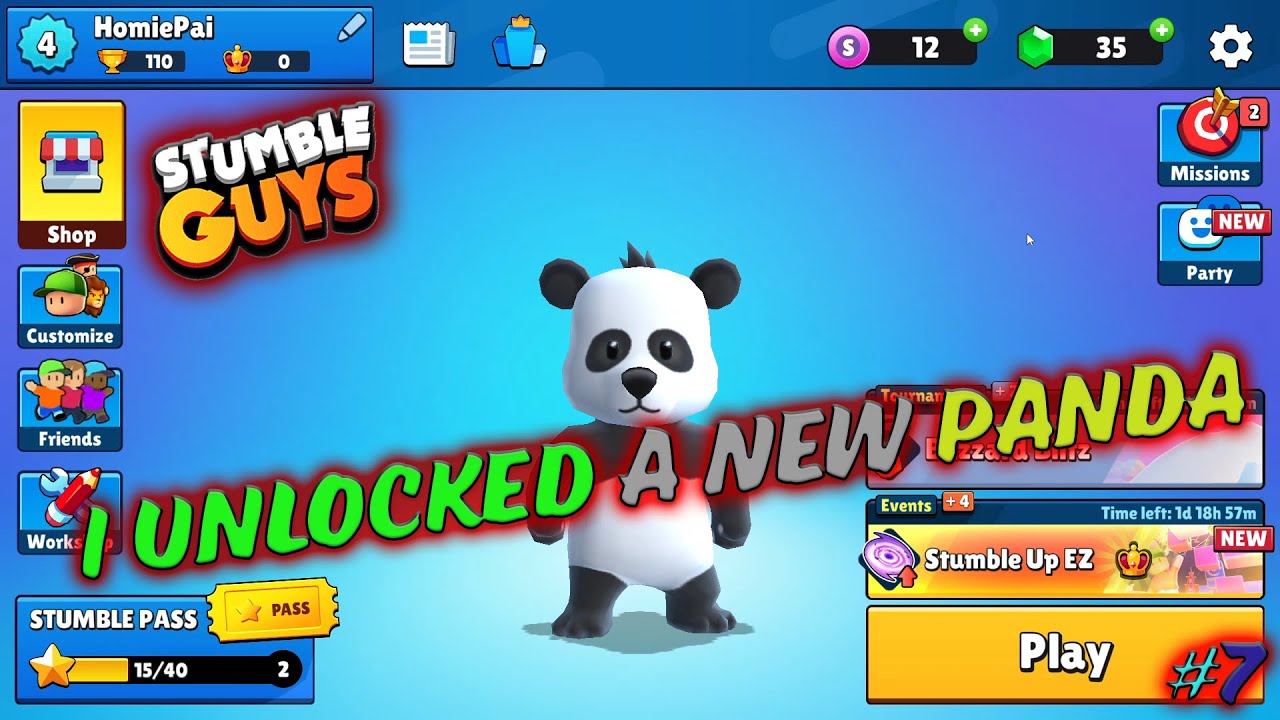 I Unlocked A New Panda In Stumble Guys | #7 - YouTube