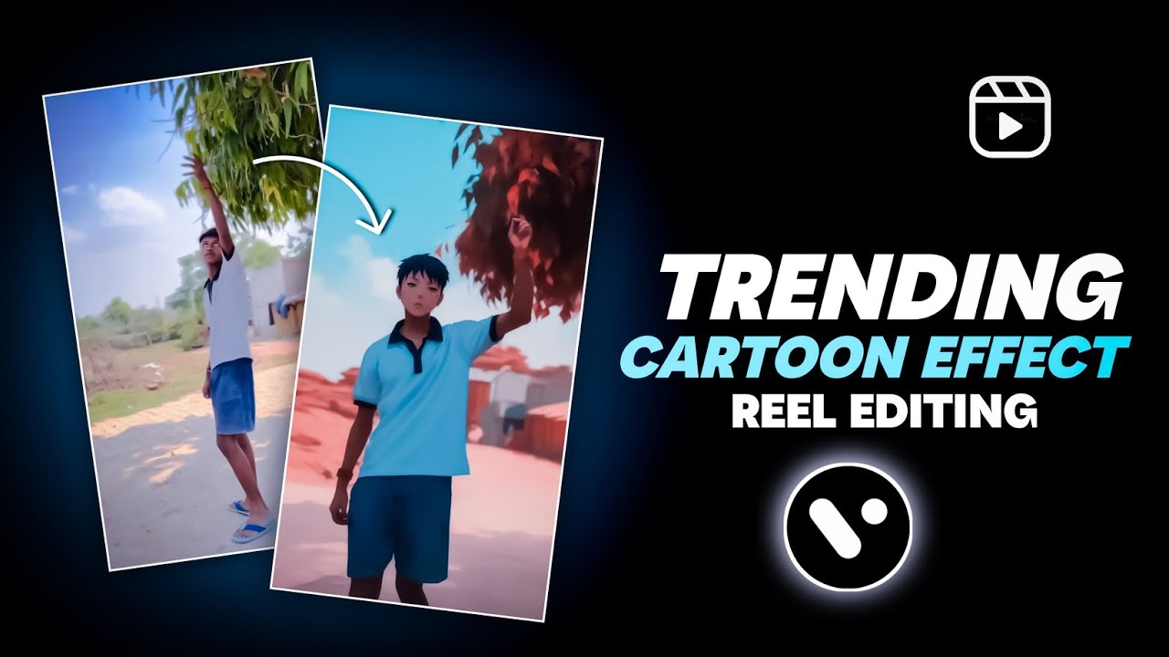 Trending Cartoon Effect Reels Video Editing | Animation Character Reels ...
