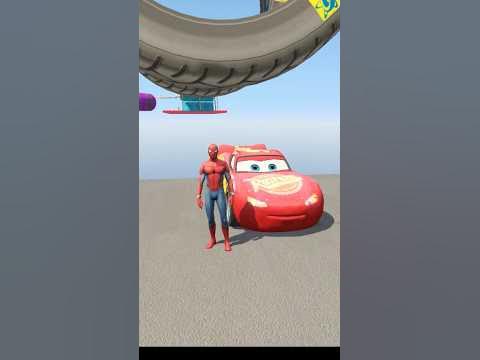 GTA 5 Epic Ragdolls Lightning McQueen Vertical Mega Ramp Challenge ...