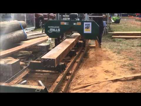 Portable sawmill 4" BY 2" IRON BARK WITH Hardwood Mill - YouTube