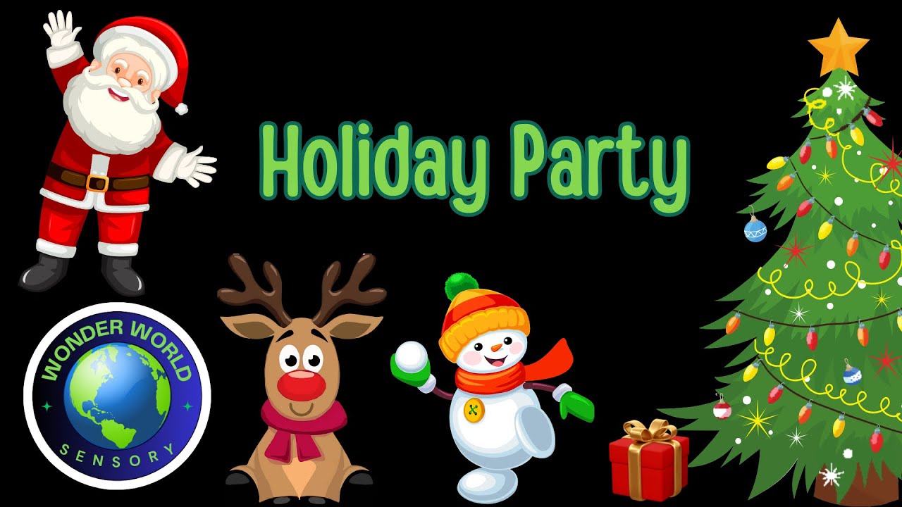 HOLIDAY PARTY! A vibrant fun Xmas video for baby toddlers cognitive learning #Baby #animation # ...