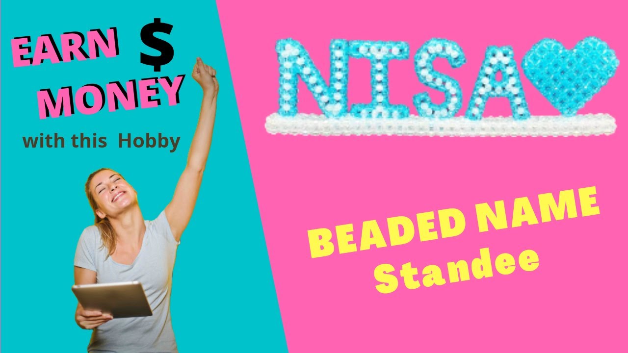 How to Make Beaded Name Standee - YouTube