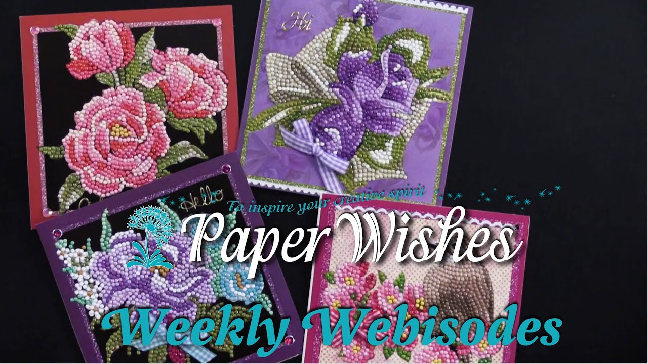 4 Diamond Painting Flower Card Kits by Dotty Designs - YouTube