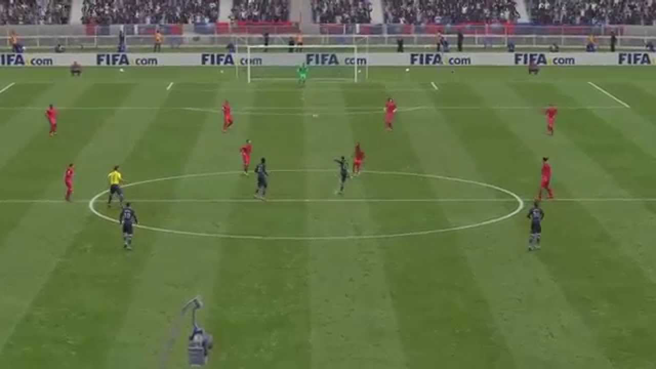 Fifa 15- Half Way Line Wonder Goal - YouTube