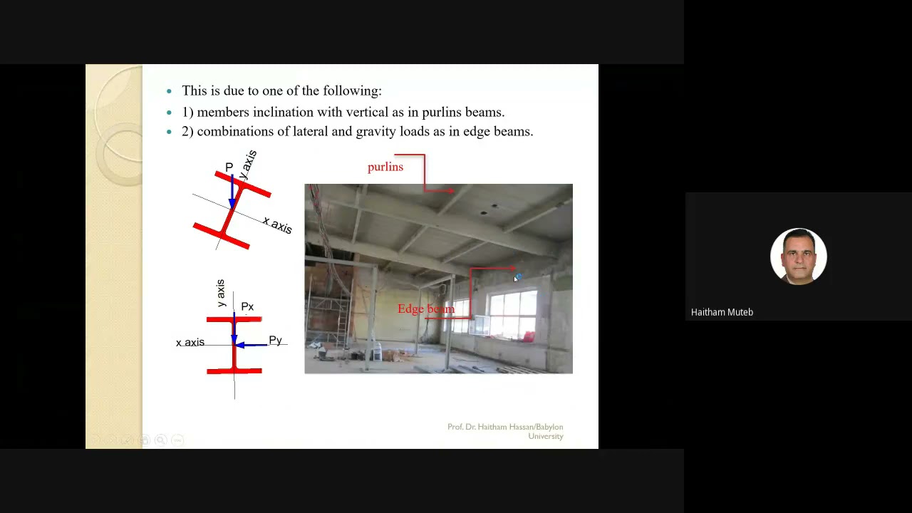 BENDING ABOUT WEAK AXIS OF STEEL BEAMS AND BIAXIAL BENDING - YouTube
