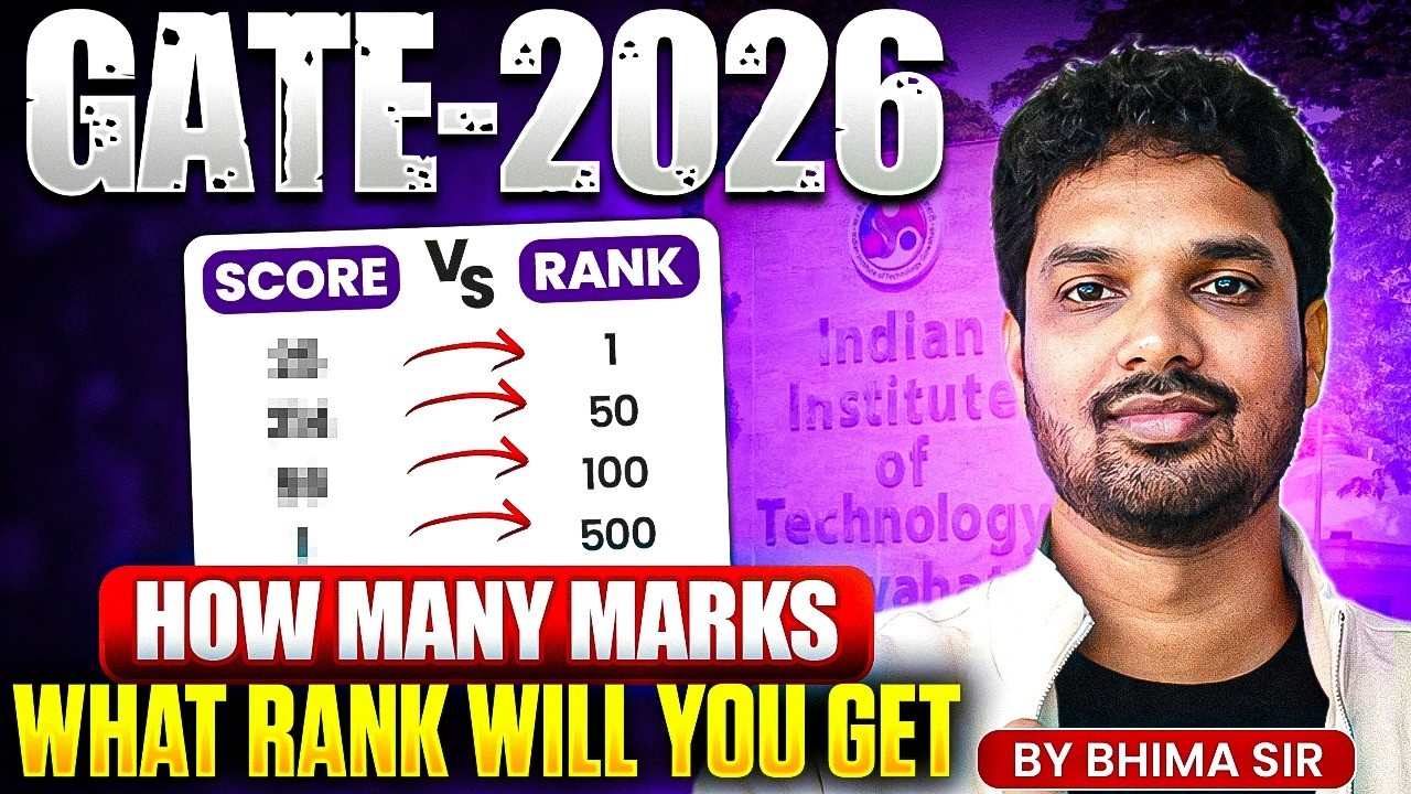 Score vs Ranks GATE 2026–Complete Score Breakdown - YouTube