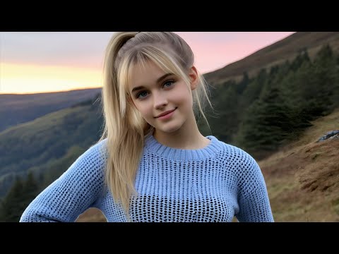4K AI Art Lookbook | Cute 19 years old Beautiful Girls | Mist and Majesty Tartan, Terrain