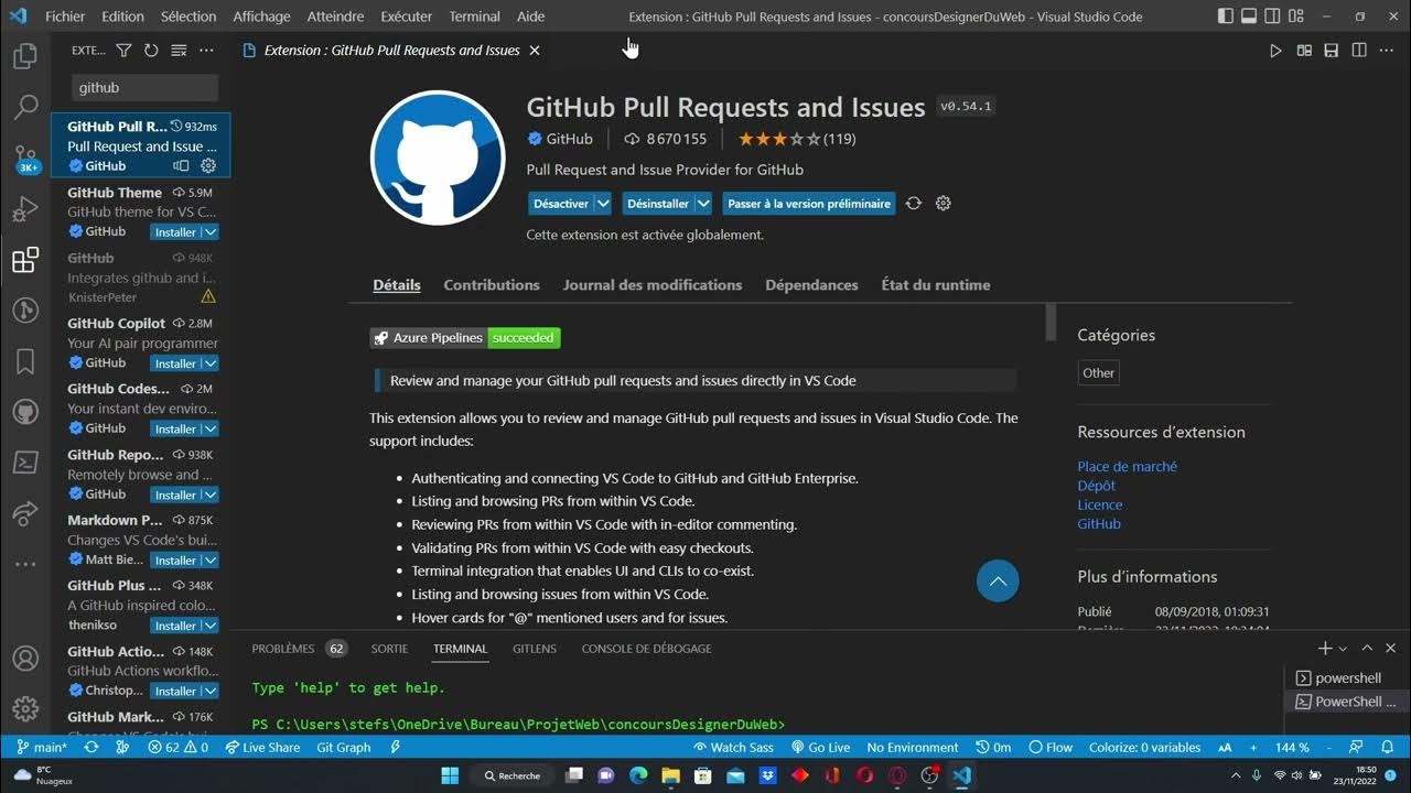 Comment importer son Repository depuis GITHUB😎 vers VS CODE💻? - YouTube