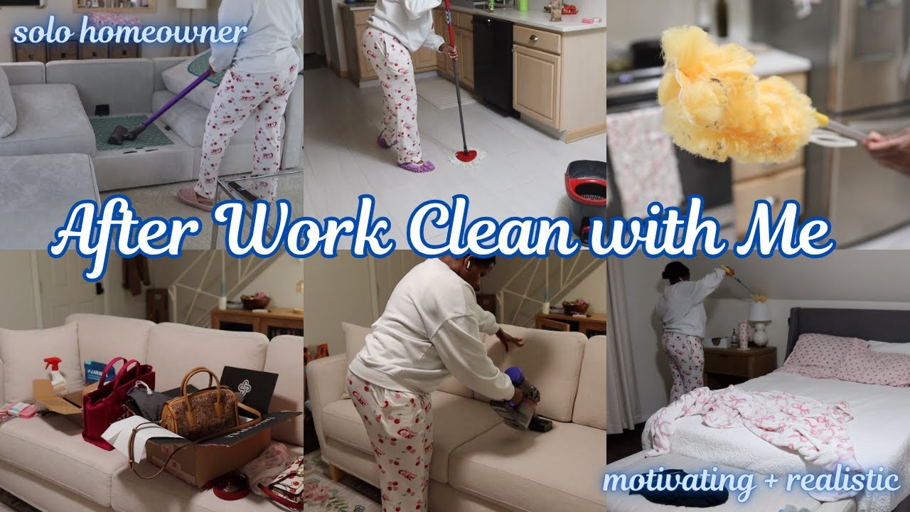 AFTER WORK CLEAN WITH ME! | WEEKNIGHT CLEANING MOTIVATION - YouTube