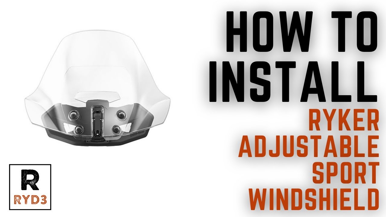 How to Install the Can Am Ryker Adjustable Sport Windshield - RYD3R ...