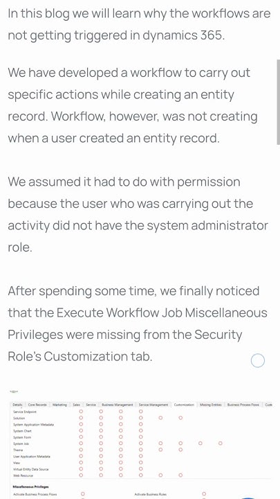 Why Workflows Are Not Getting Triggered In Dynamics 365 - YouTube