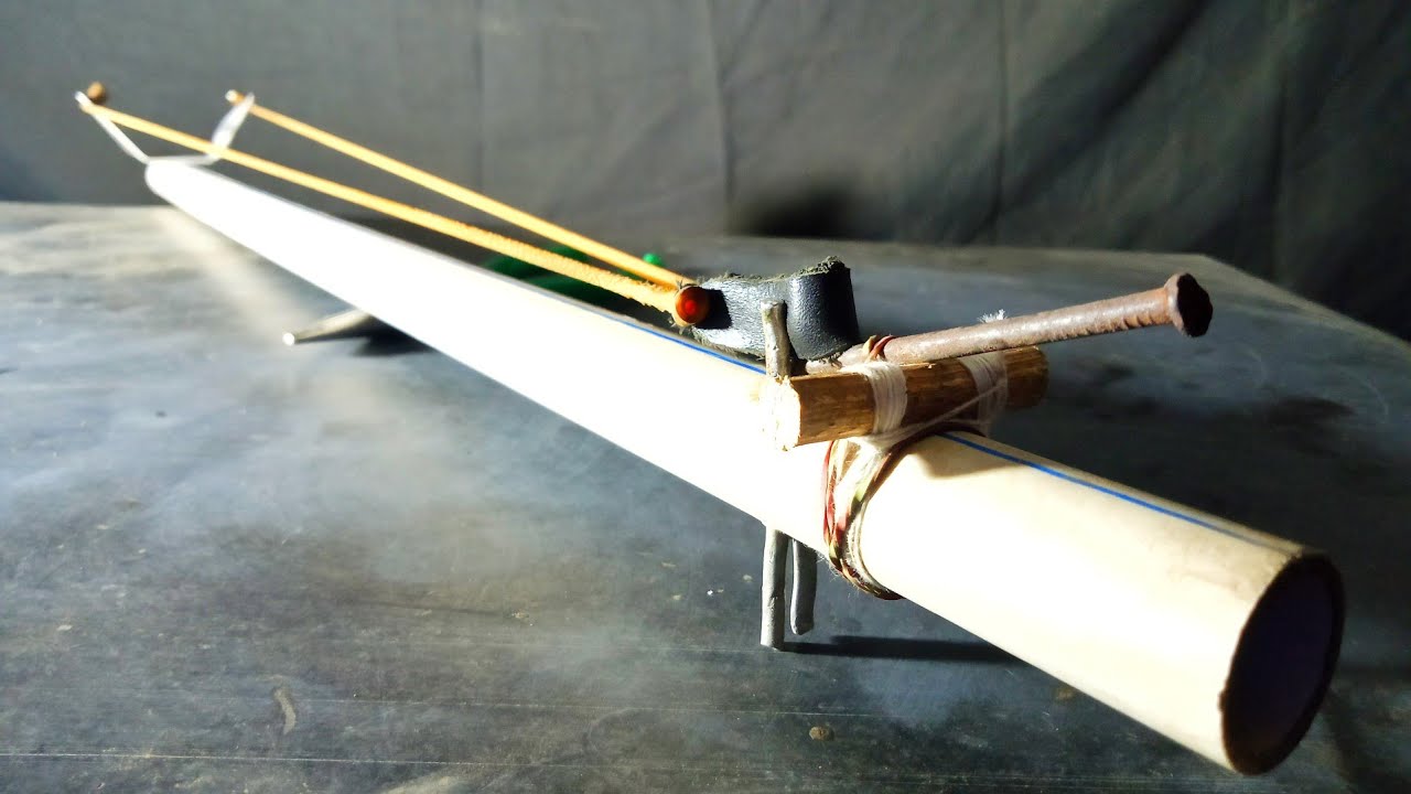 Diy slingshot- making simple pvc slingshot p1#pajendiy - YouTube