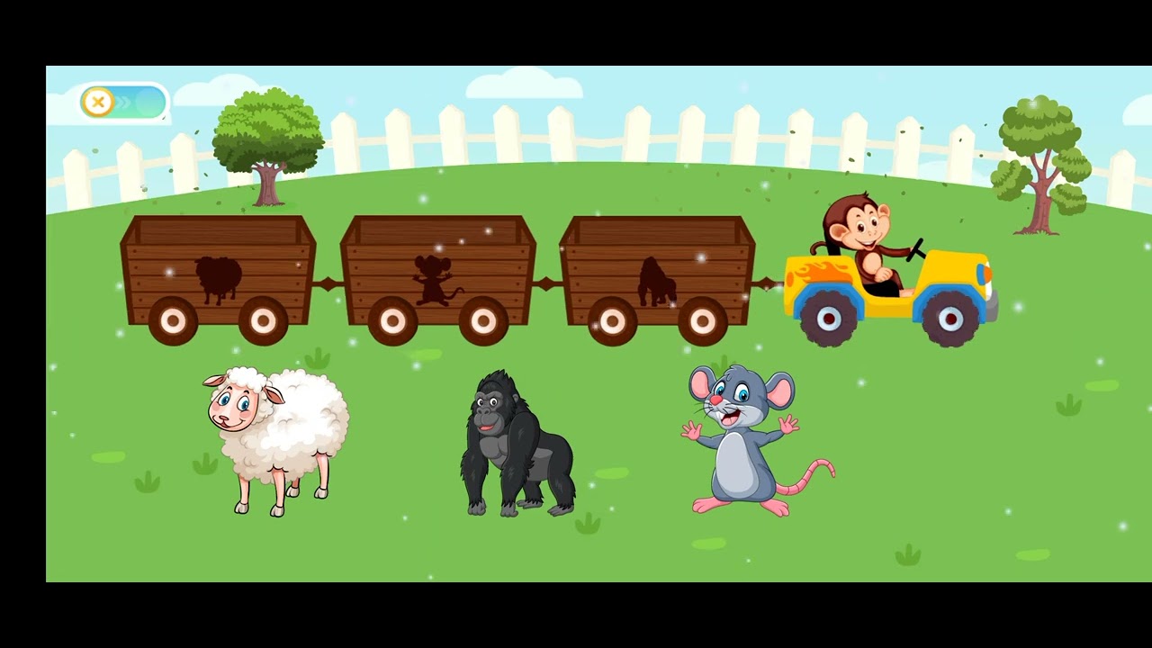 looloo kid's rabbit rat and cows walking in train. - YouTube