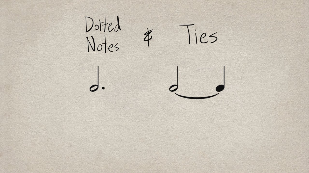 Dotted Notes and Ties (Rhythm in music Pt.3) - YouTube