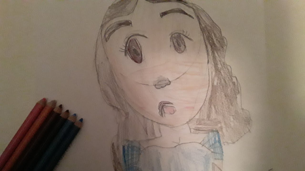 Easy || Cartoon girl portrait || step by step - YouTube