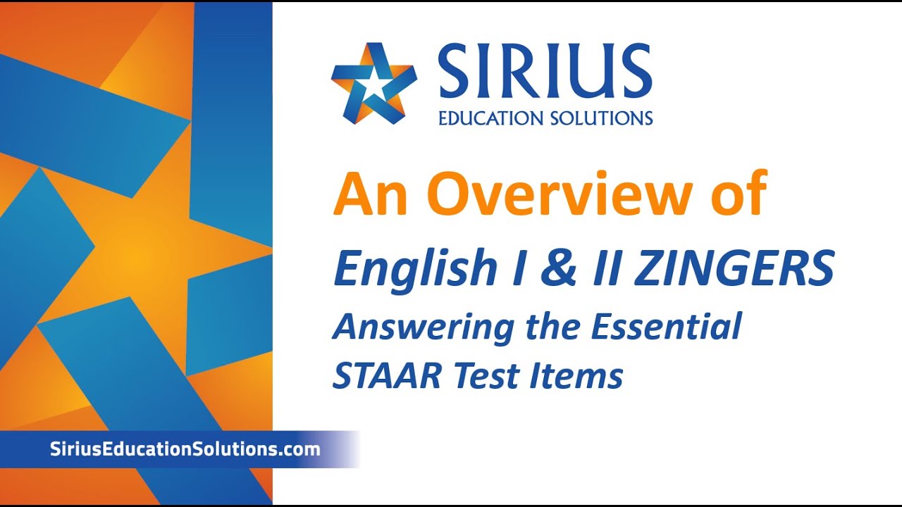 English I and II ZINGERS – Overview - YouTube