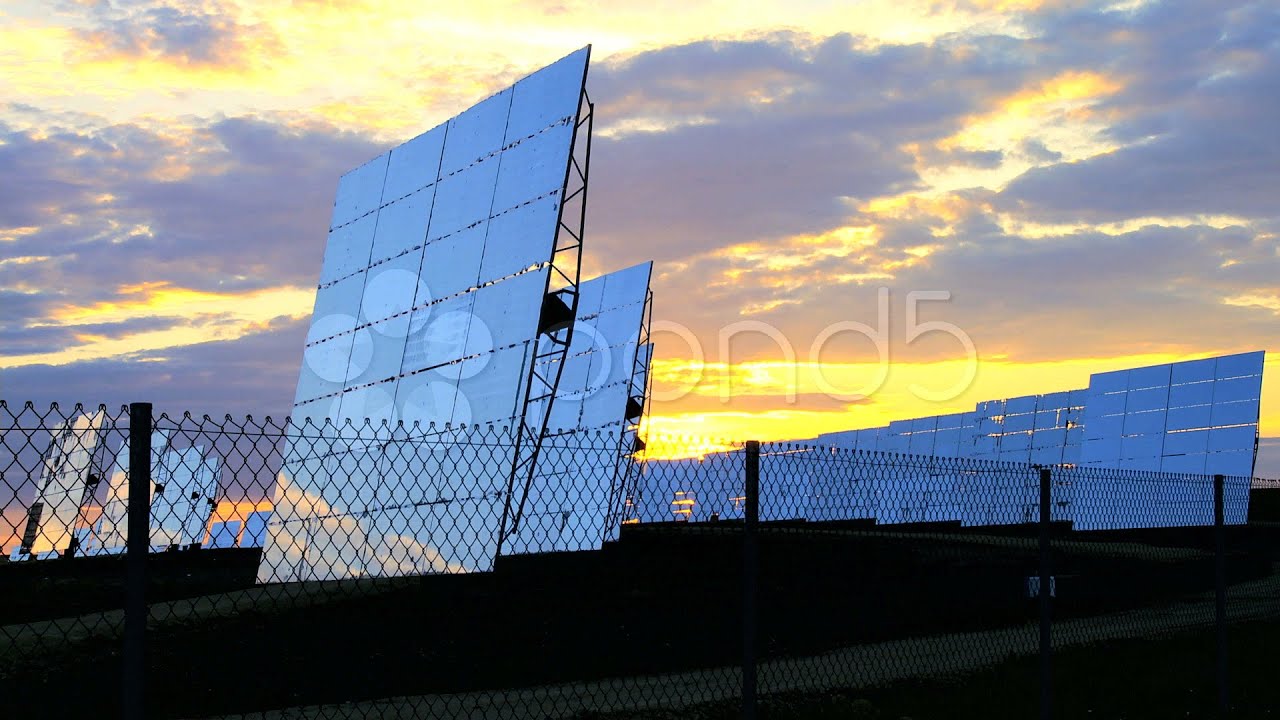 Sunrise Over Solar Power Plant. Stock Footage - YouTube