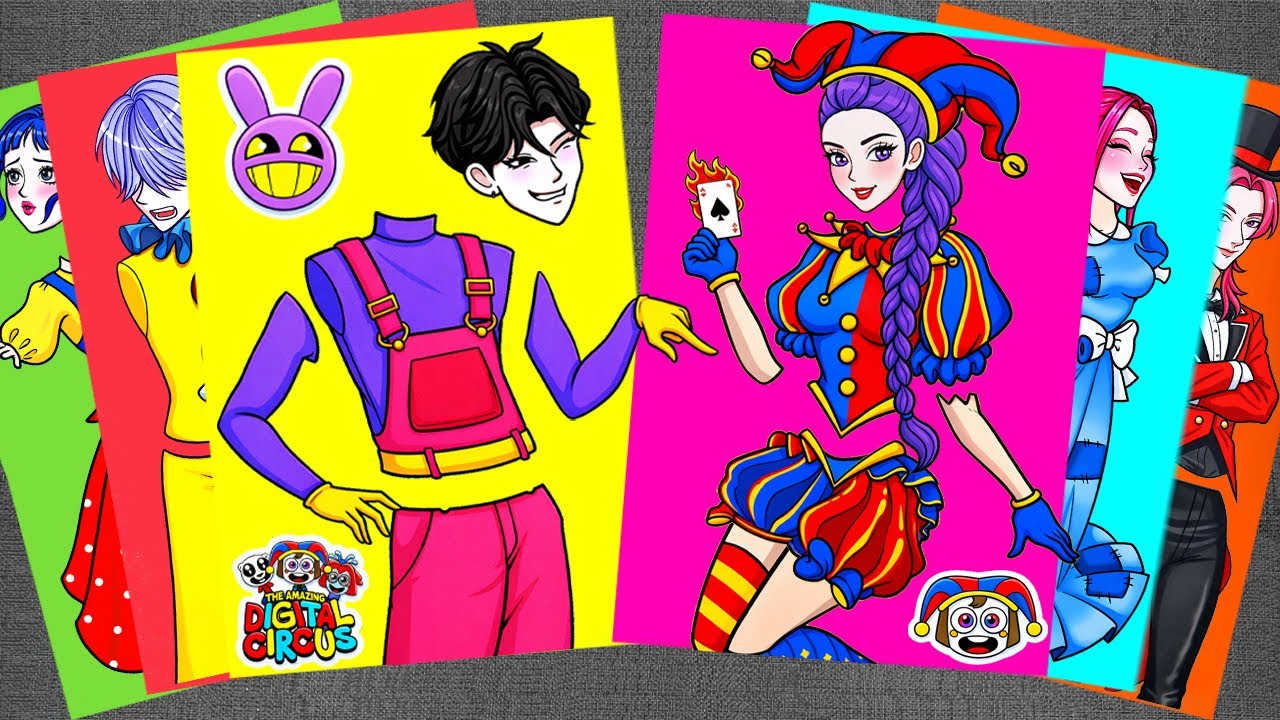 [Paper diy] Huntrix Rumi Dress Up Like Pomni 🎪 KPop Demon Hunters x ...