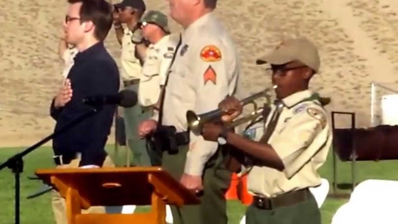 BSA Flag Retirement Ceremony, Bugler, Christopher Lawson, Troop 3 ...