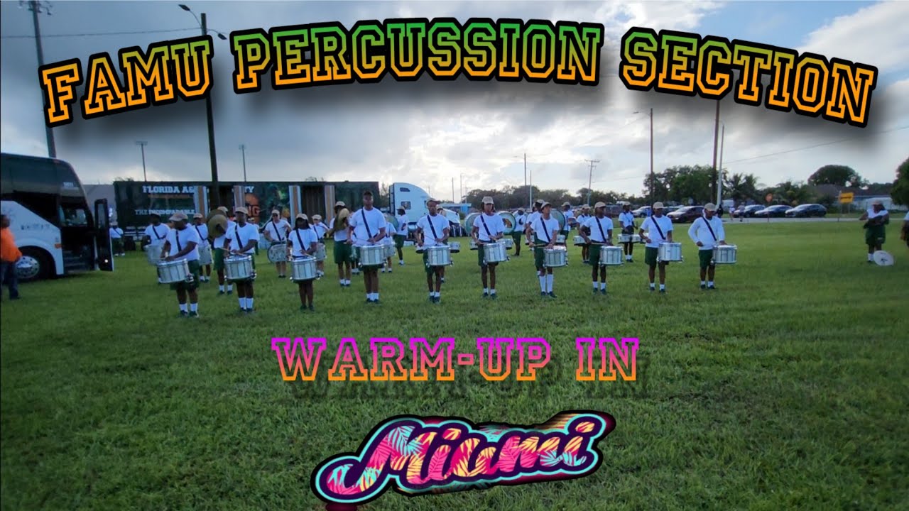 Famu Percussion Section | "Warm-up in Miami" (2023) - YouTube