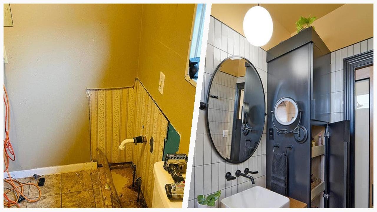75 Yellow Bathroom With A Freestanding Vanity Design Ideas You'll Love ...