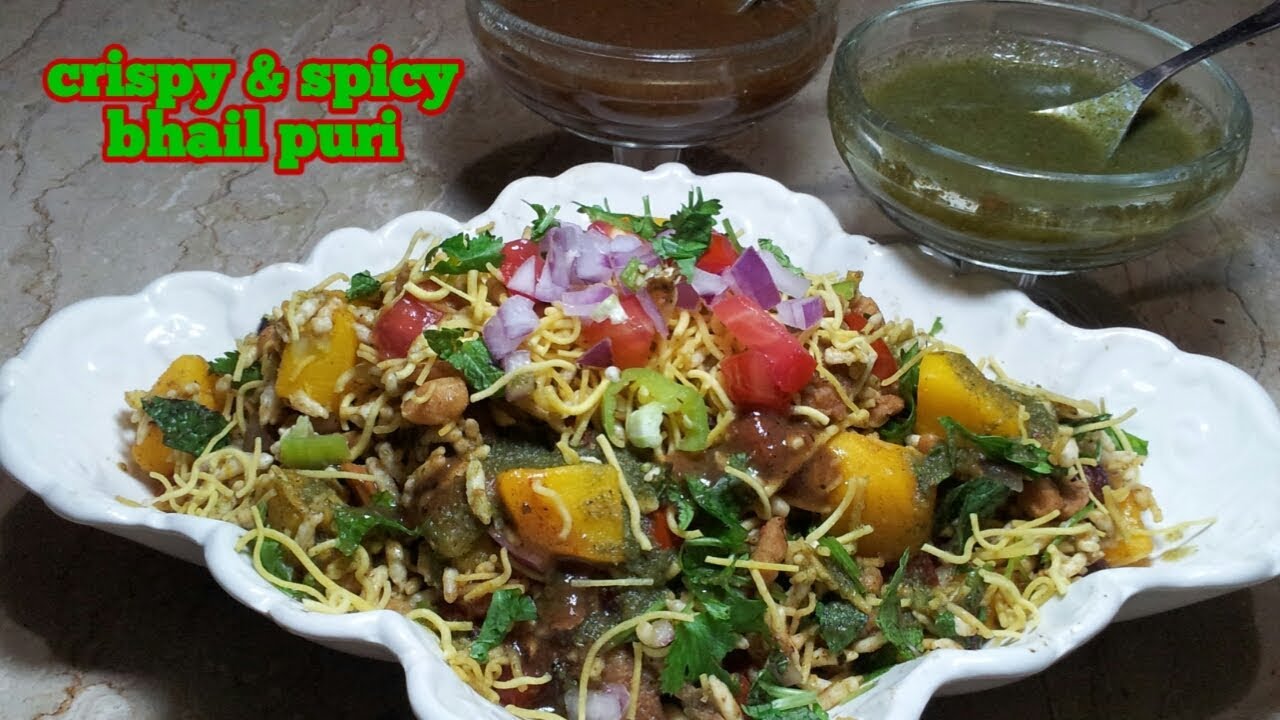 Bhail puri | crispy & spicy bhail puri | how to make bhail puri | - YouTube
