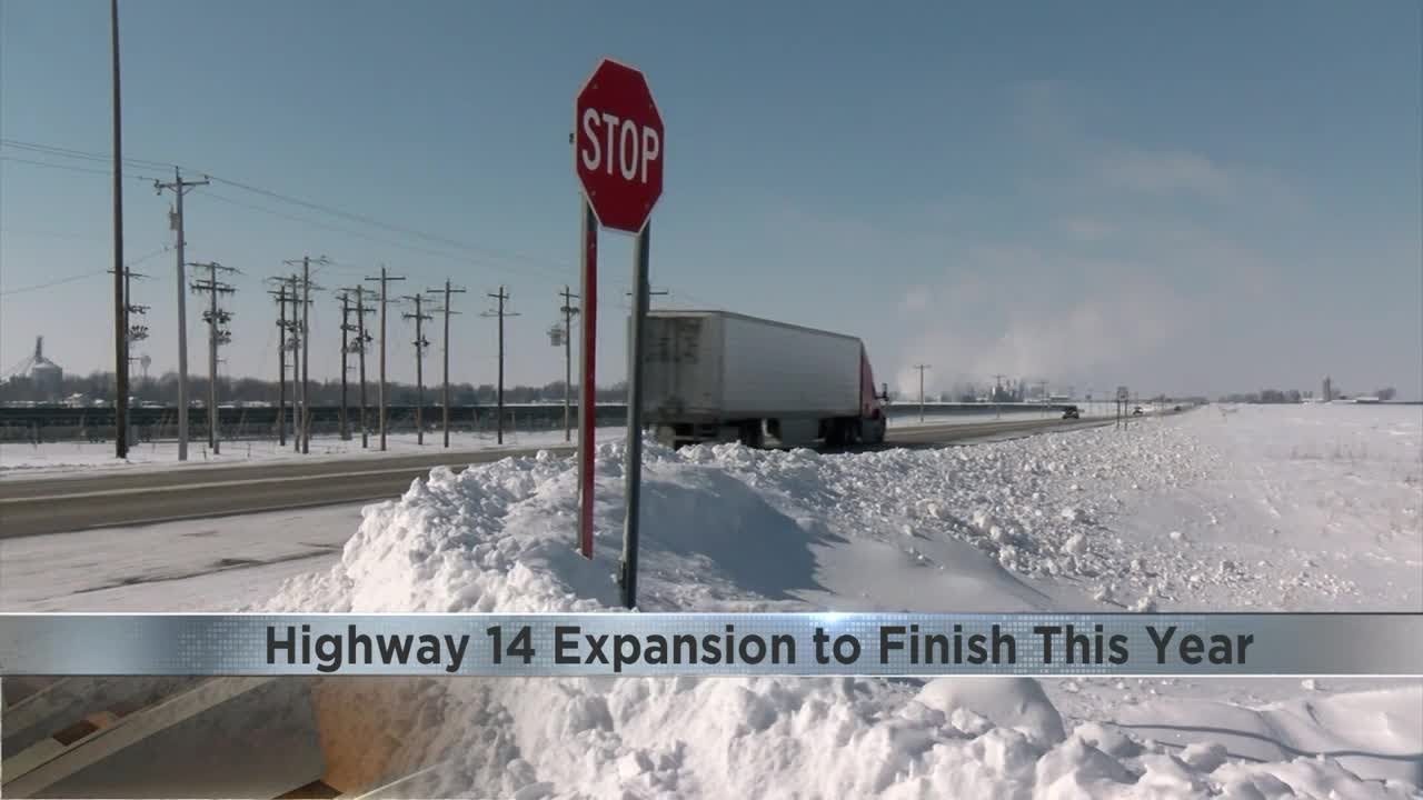 4-lane Highway 14 expansion project expected to finish this year - YouTube