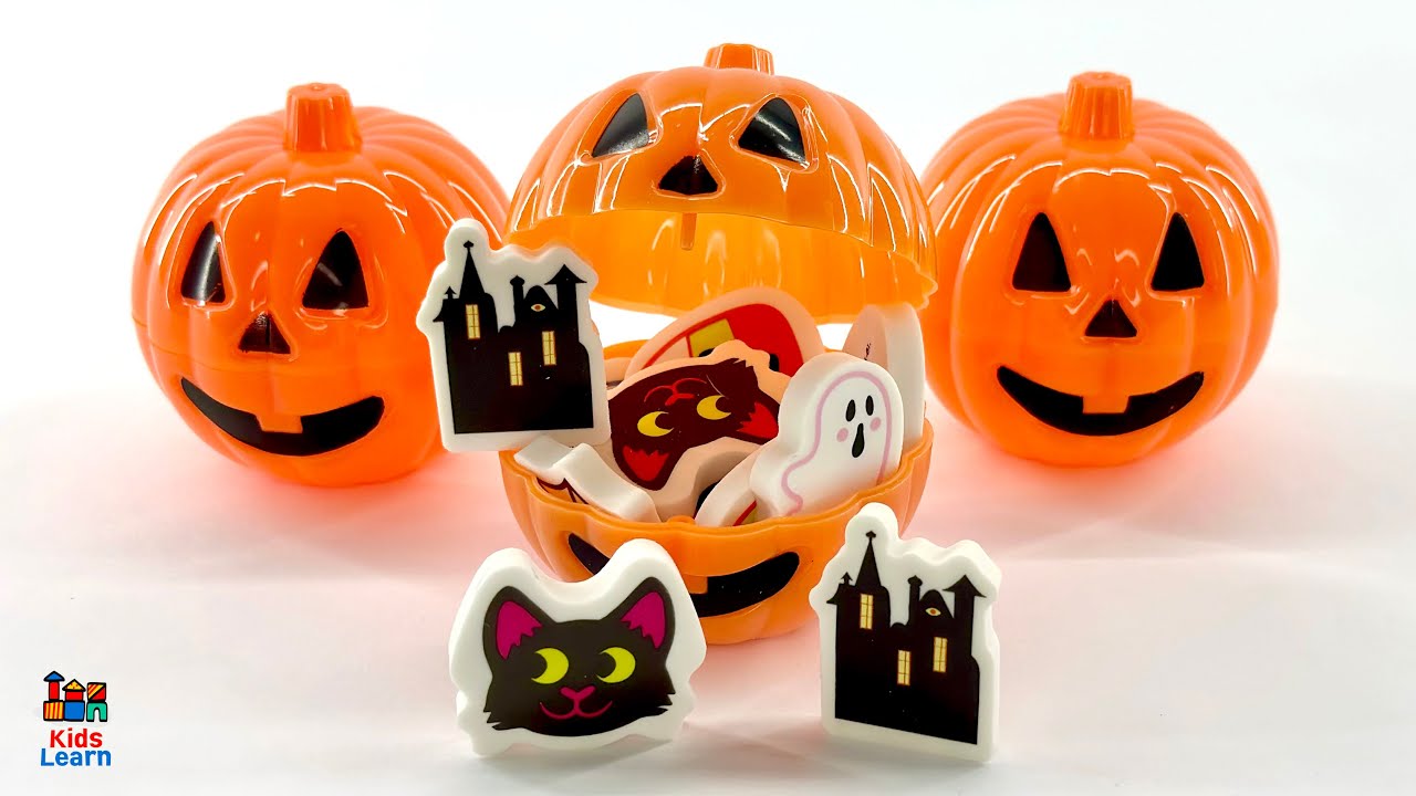 Best Video to Count 1 - 10 NUMBERS w/ Halloween Toy Learning Pumpkins ...