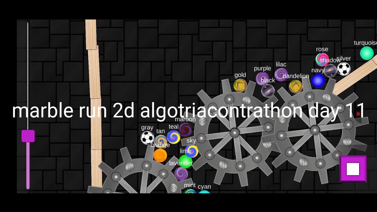 Marble run 2d algotriacontrathon day 11 - YouTube