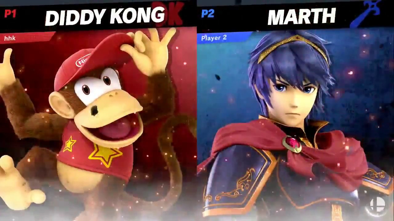 Super Smash Bros. Ultimate - Marth Vs Diddy Kong - YouTube