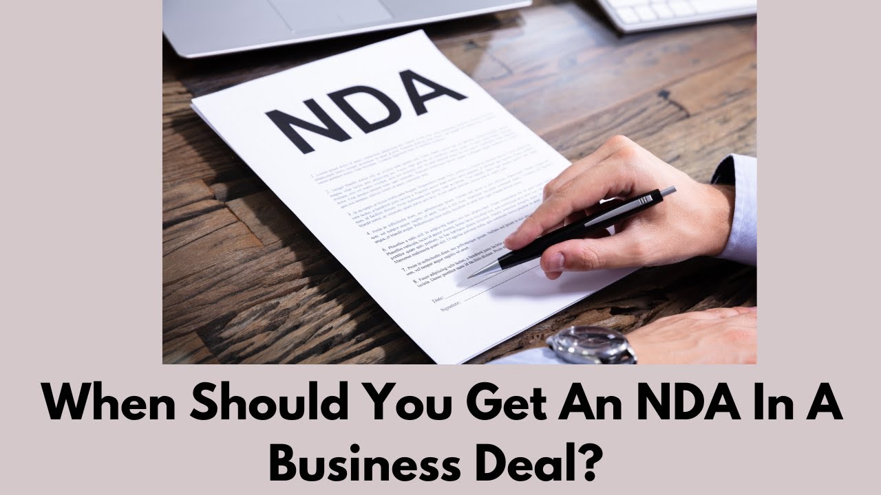 When Should You Get An NDA In A Business Deal? #business #nda # ...