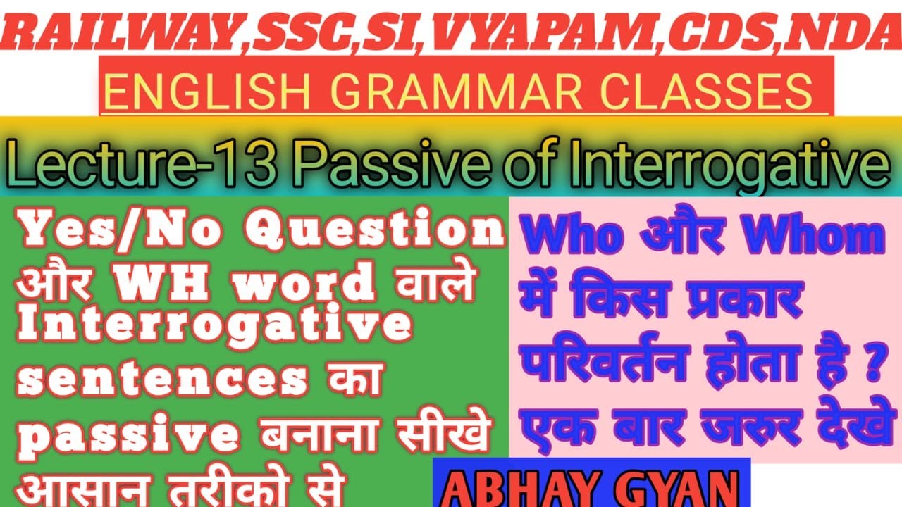 Passive Voice Of Interrogative Sentences Passive Of Yes No Question And passive-voice-of-interrogative-sentences-passive-of-yes-no-question-and