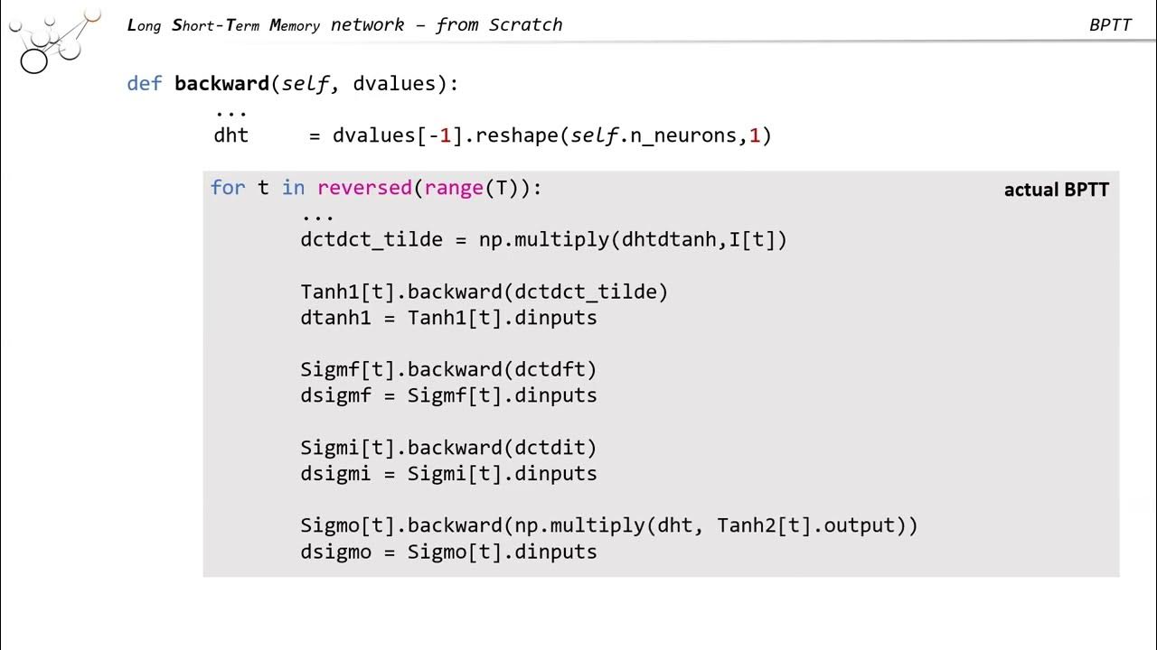 LSTM 3b Backpropagation Through Time - the Code - YouTube
