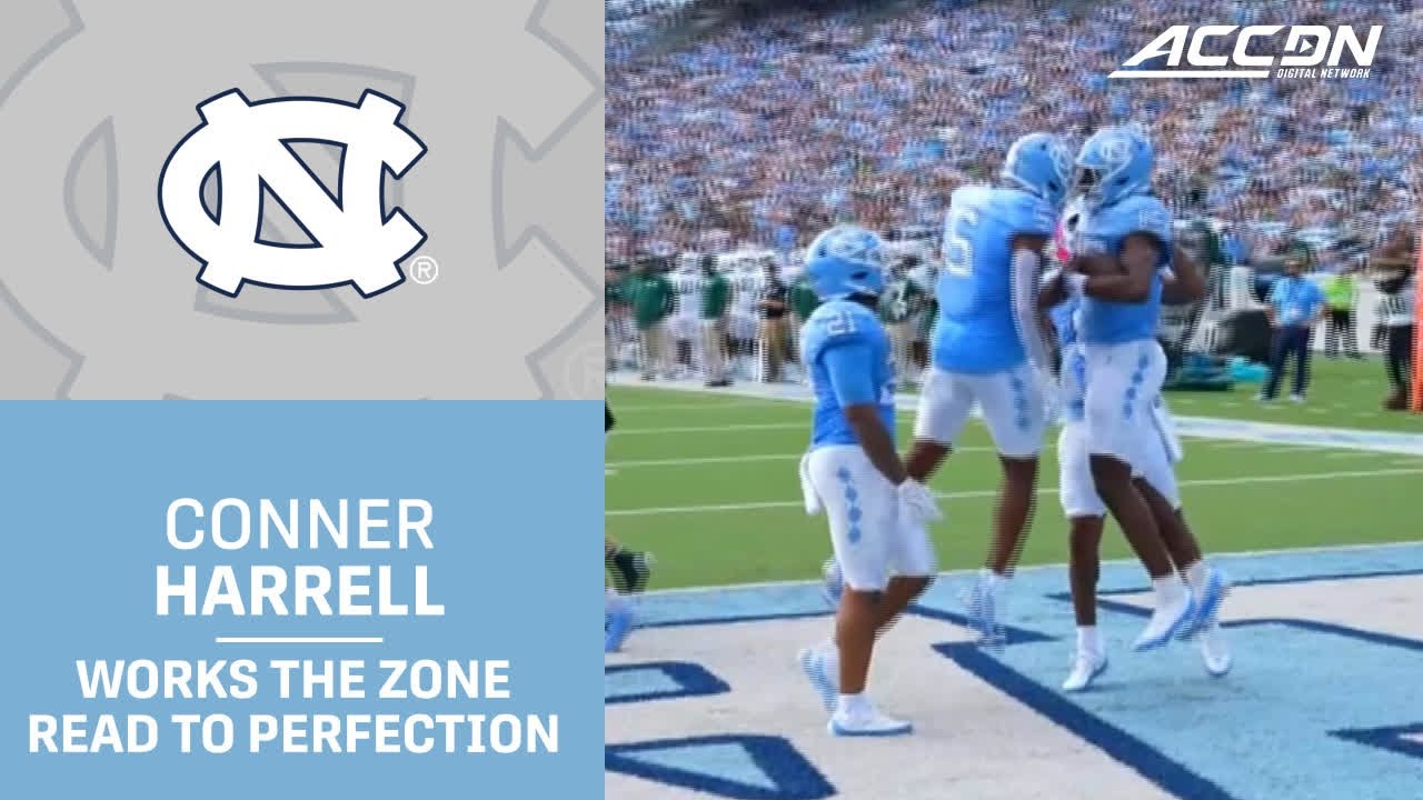 UNC's Conner Harrell Works The Zone Read To Perfection - YouTube