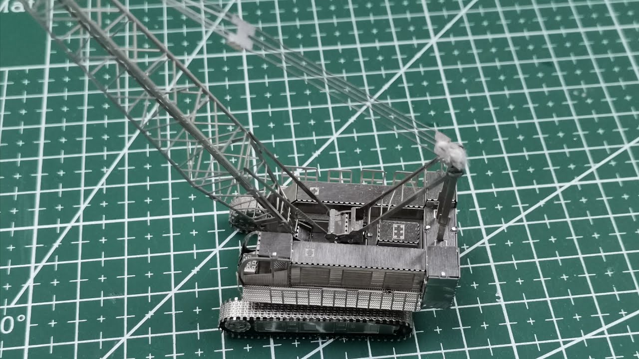 Make a miniature crawler crane model - YouTube
