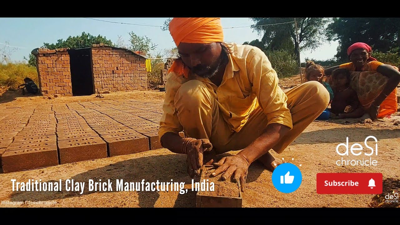 Traditional Clay Brick Manufacturing | Gujarat | India - YouTube
