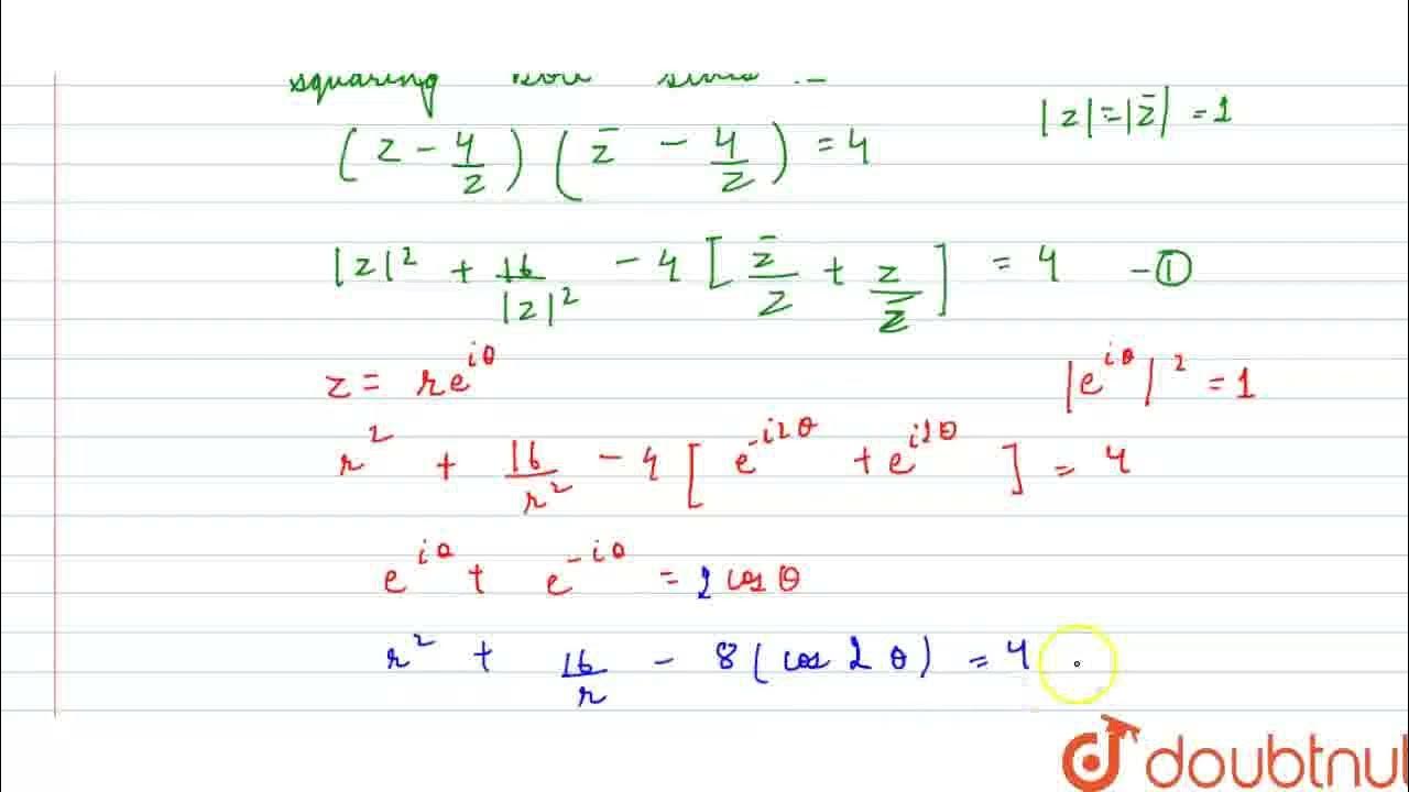 Complex numbers z satisfy the equaiton |z-(4//z)|=2 The value of arg(z_(1)//z_(2)) where z_(1) a ...