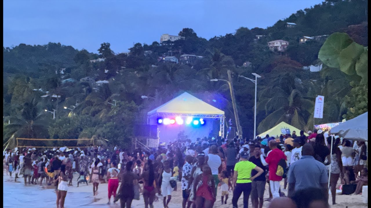 Beach Fest Emancipation Day beach party in Grenada - YouTube