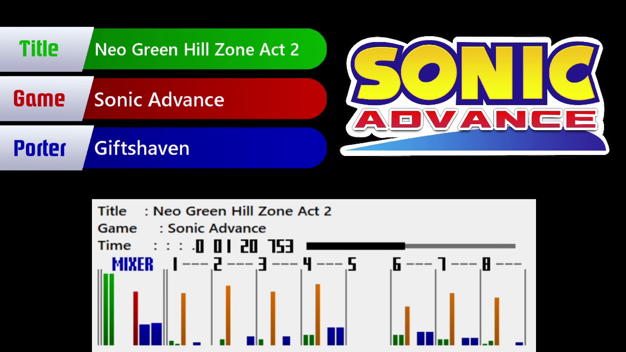 SNES Remix - Sonic Advance - Neo Green Hill Zone Act 2 - YouTube